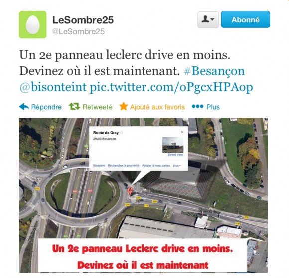 Alerte enlèvement : un panneau du Leclerc Drive retrouvé au pied de la ...